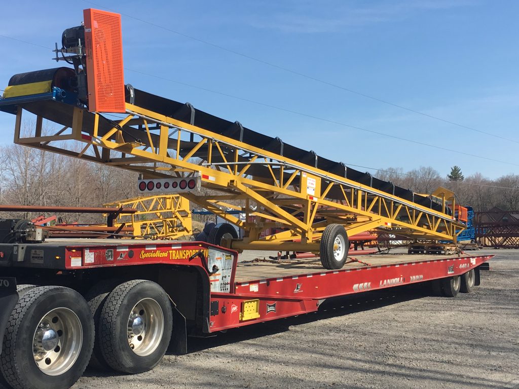 40’-0 Pit Portable Radial Stacking Conveyor – Grinder Crusher Screen