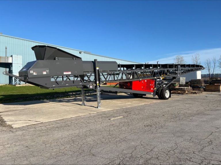 60’-0 Pit Portable Radial Stacking Conveyor – Grinder Crusher Screen